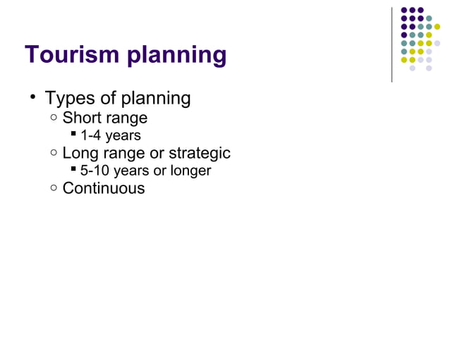 Writing tourism development plan | PPT