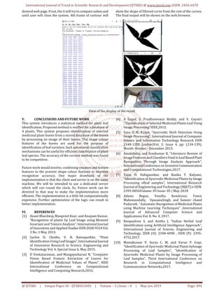 Ayurvedic Herb Detection using Image Processing | PDF