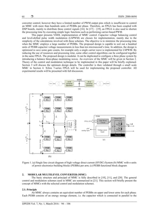 VHDL Implementation of Capacitor Voltage Balancing Control with Level-Shifted PWM for Modular ...