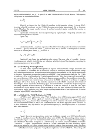 VHDL Implementation of Capacitor Voltage Balancing Control with Level-Shifted PWM for Modular ...