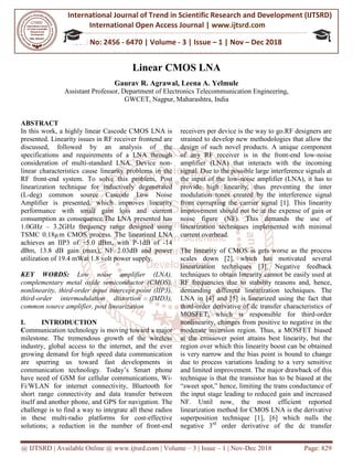 Linear CMOS LNA | PDF