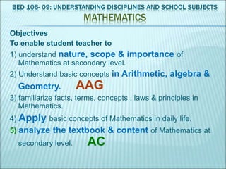 B.Ed.106 Mathematics content.ppt