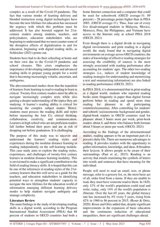 Reading Styles of 21st Century Learners in Modular Distance Learning ...