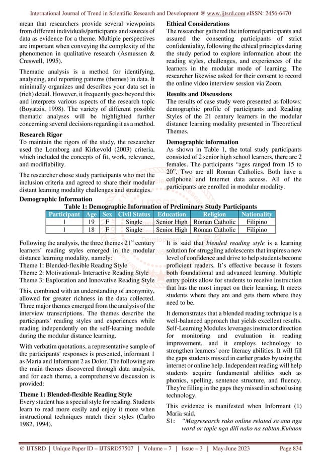 Reading Styles of 21st Century Learners in Modular Distance Learning ...