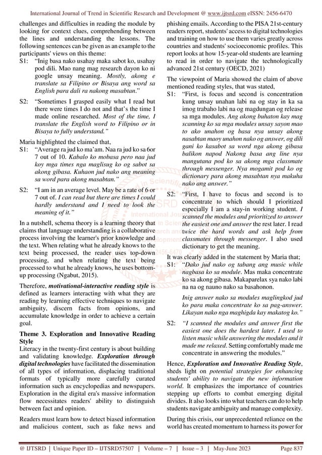 Reading Styles of 21st Century Learners in Modular Distance Learning ...