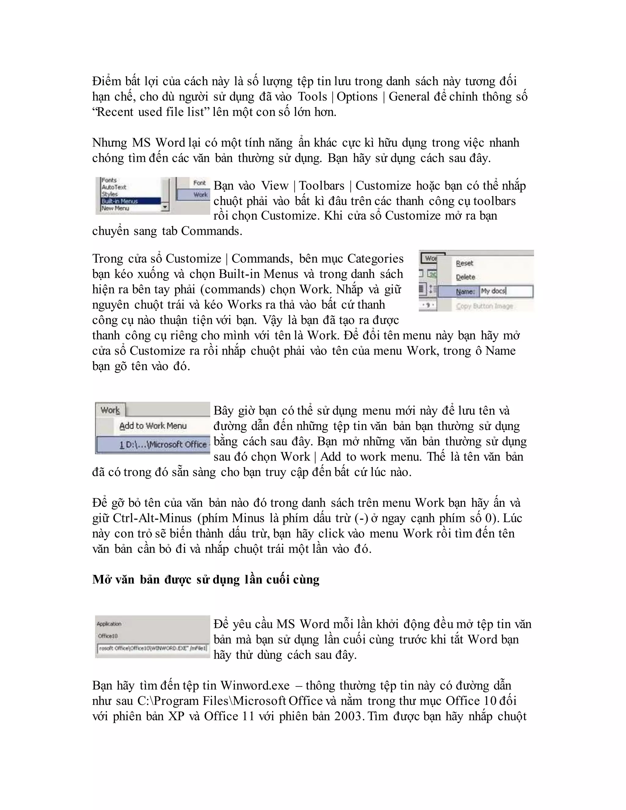 106 thu thuat word | PDF