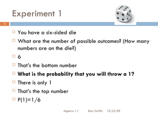 107 Experimental Probability | PPT