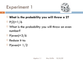 107 Experimental Probability | PPT
