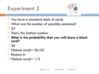 107 Experimental Probability | PPT