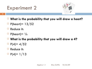 107 Experimental Probability | PPT