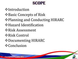 HIRARC notes NIOSH for Occupational Health Doctors | PDF