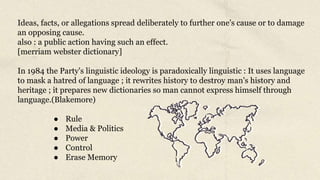 George Orwell's '1984' and Its Relevance in Today. 107-The 20th Century ...