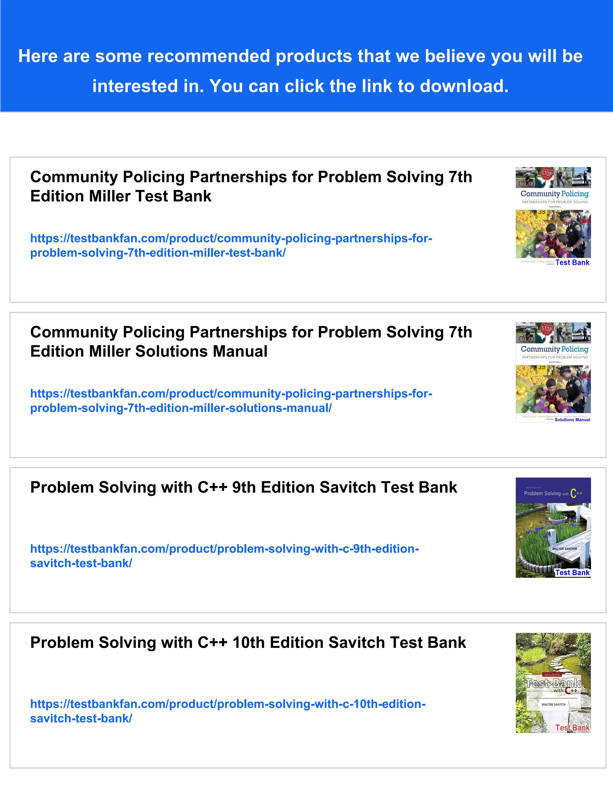 Community Policing Partnerships for Problem Solving 8th Edition Miller ...