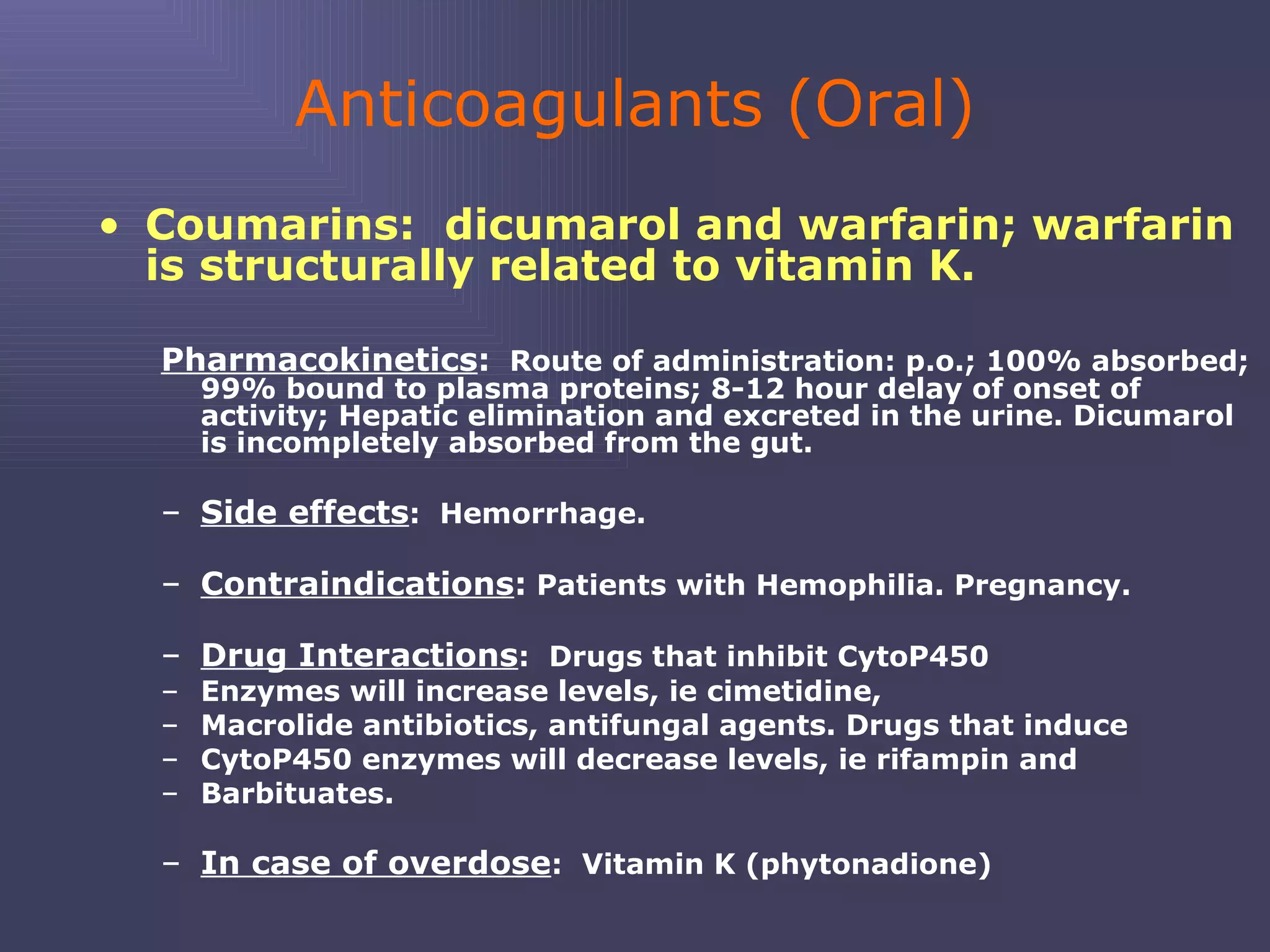 Woods Anticoag Antianem 09 | PPT