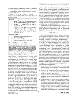Towards Practical Homomorphic Encryption with Efficient Public key Generation | PDF | Web ...