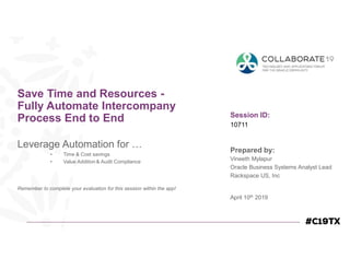 Save Time and Resources - Fully Automate Intercompany Process End to ...