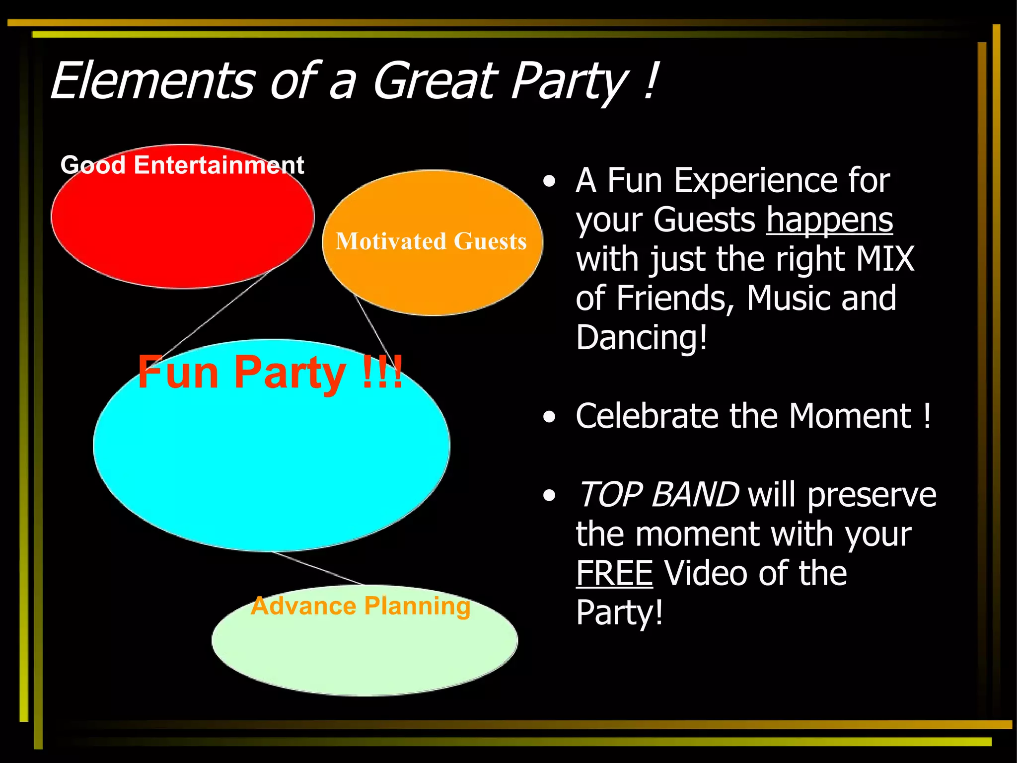 TOP BAND DJ PACKAGES | PPT