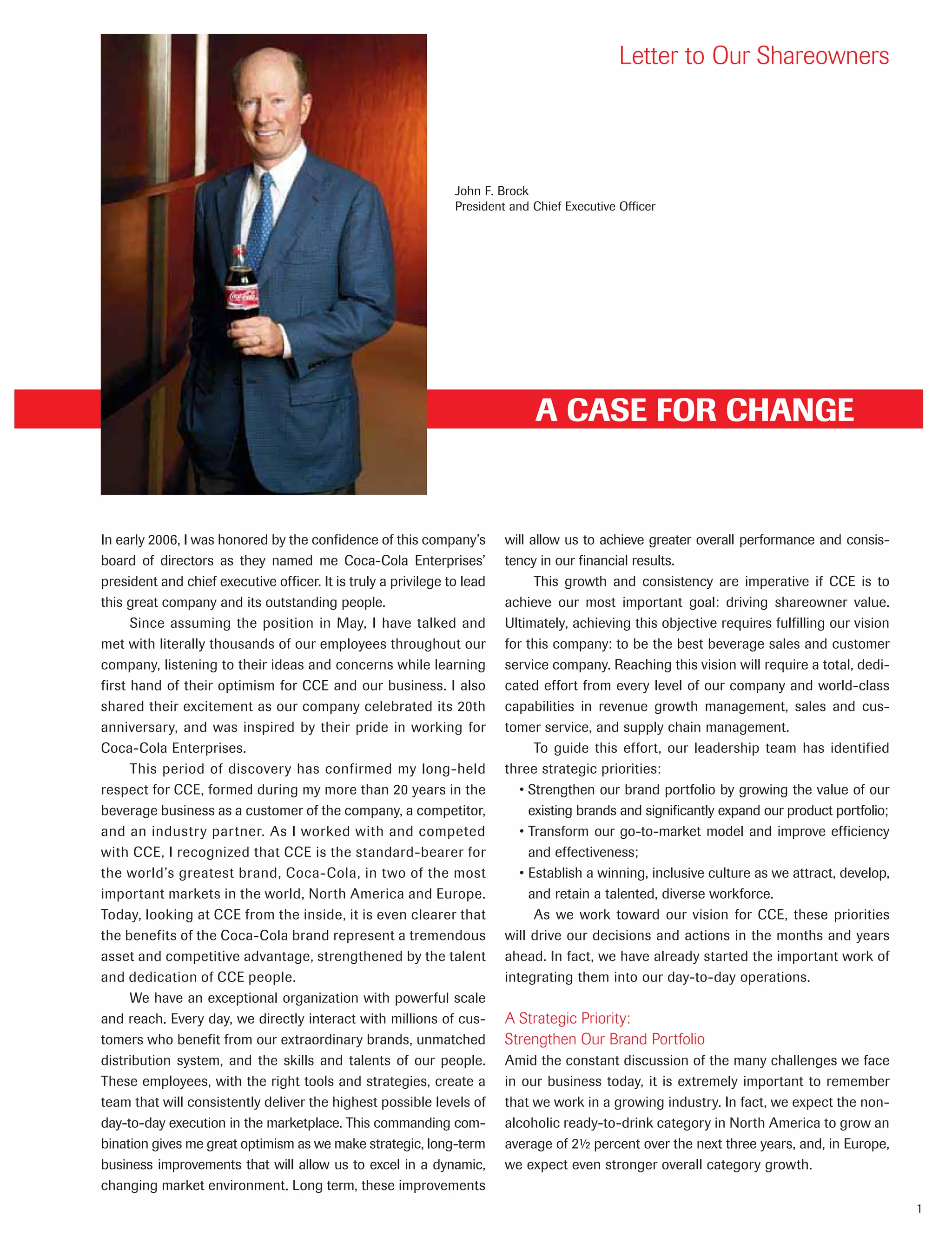 coca cola enterprises annual reports 2006 | PDF