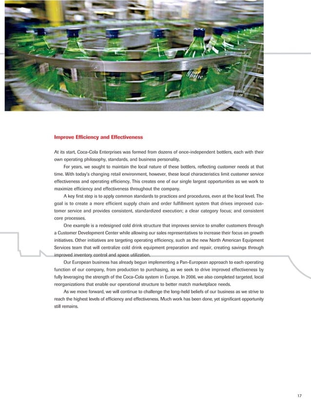coca cola enterprises annual reports 2006 | PDF