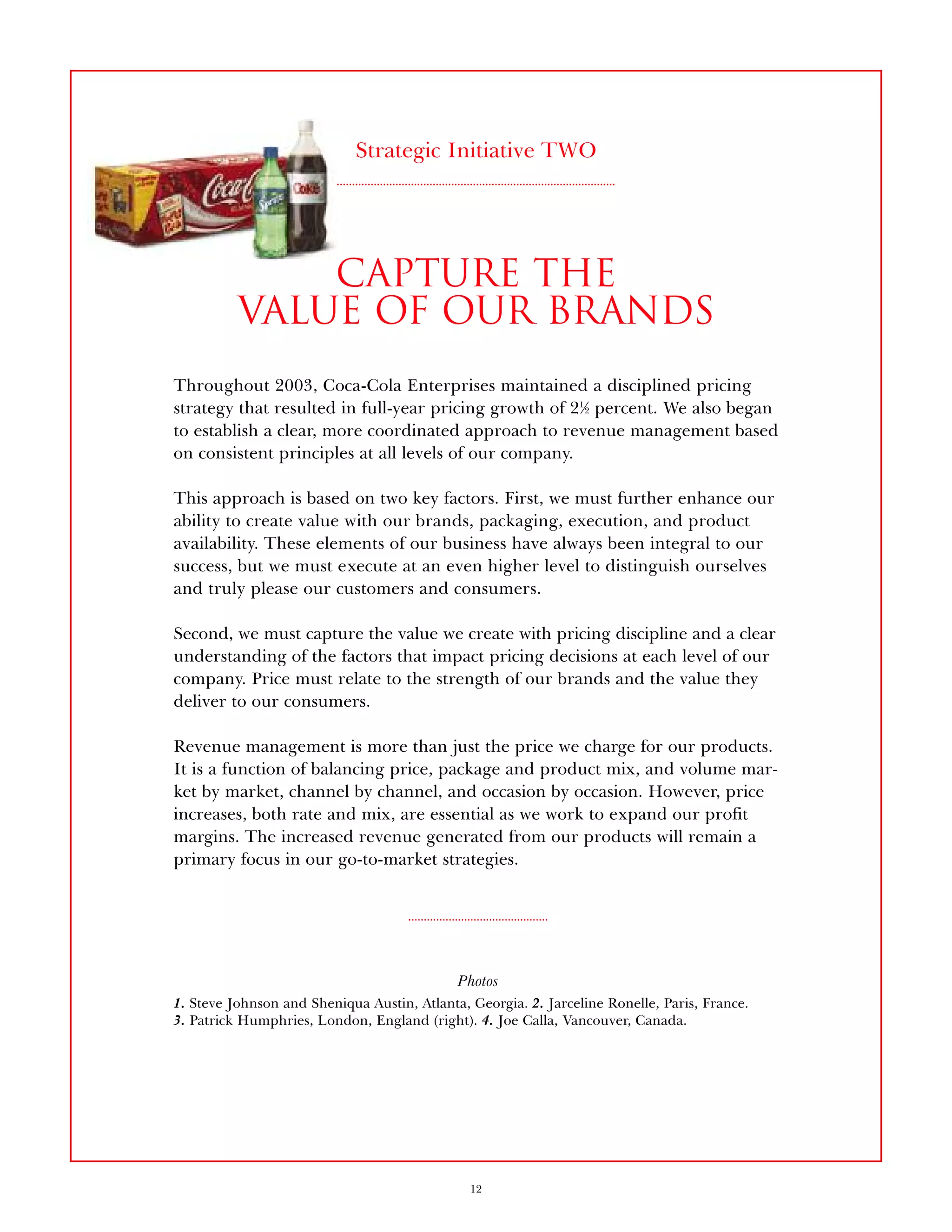 coca cola enterprises annual reports 2003 | PDF