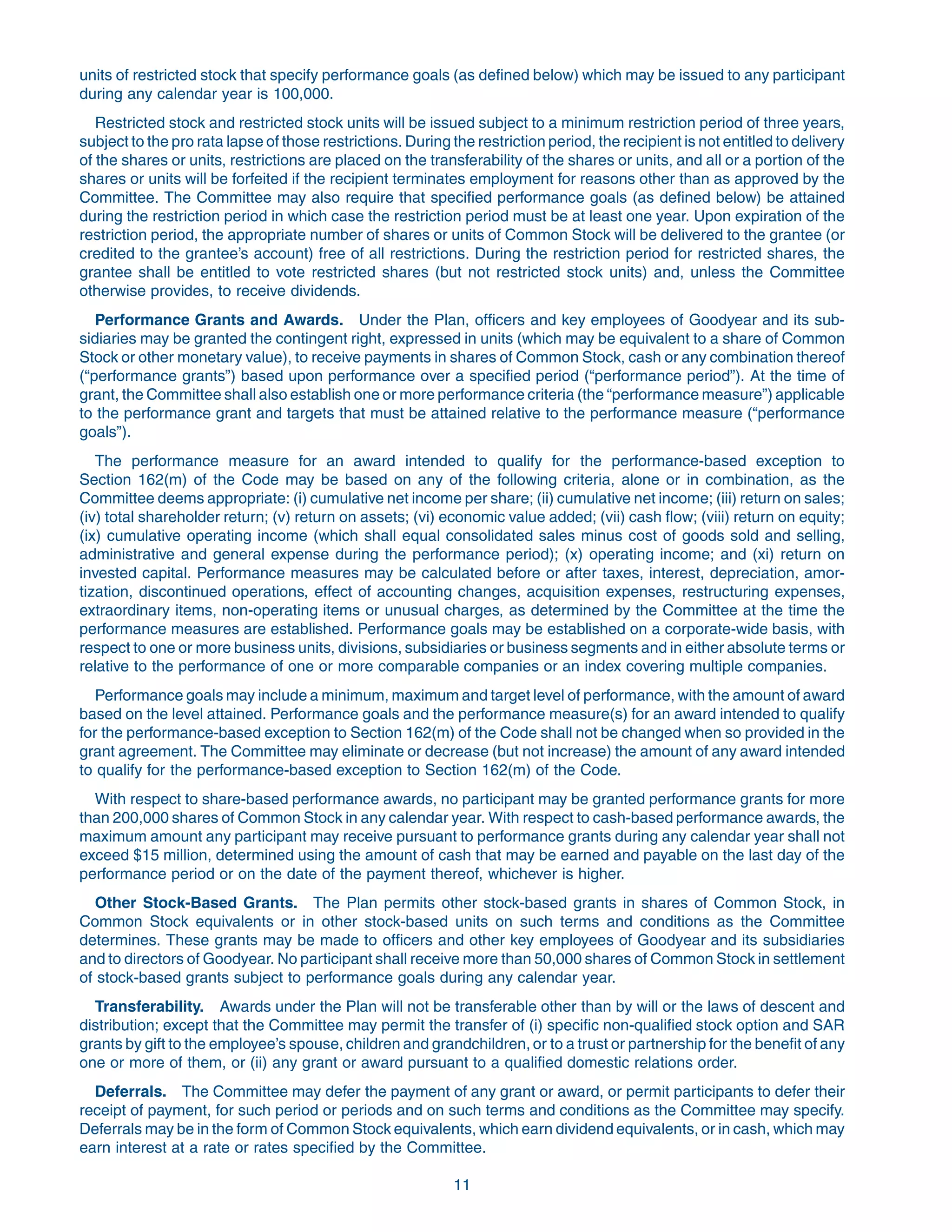 goodyear Proxy Statement 2008 | PDF | Elections | Politics