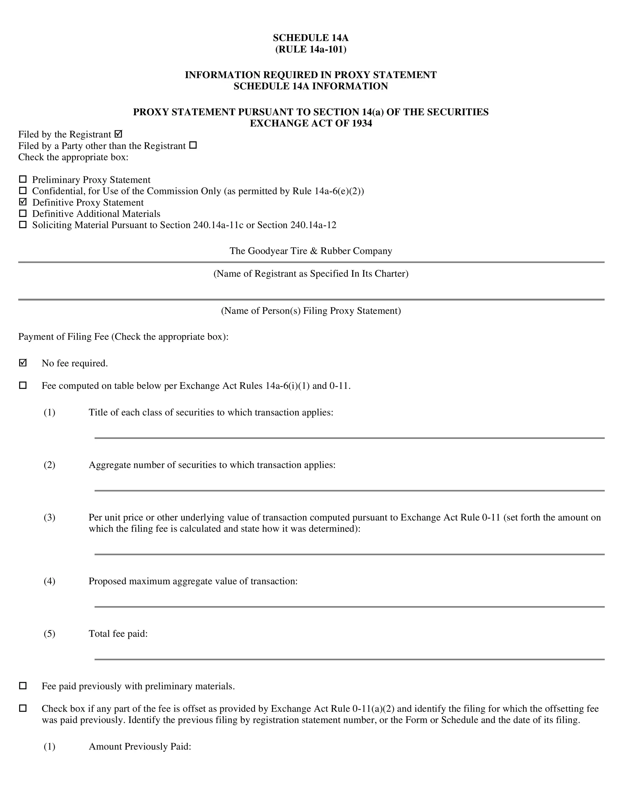 goodyear Proxy Statement 2004 | PDF