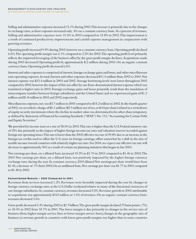 manpower annual reports 2003 | PDF