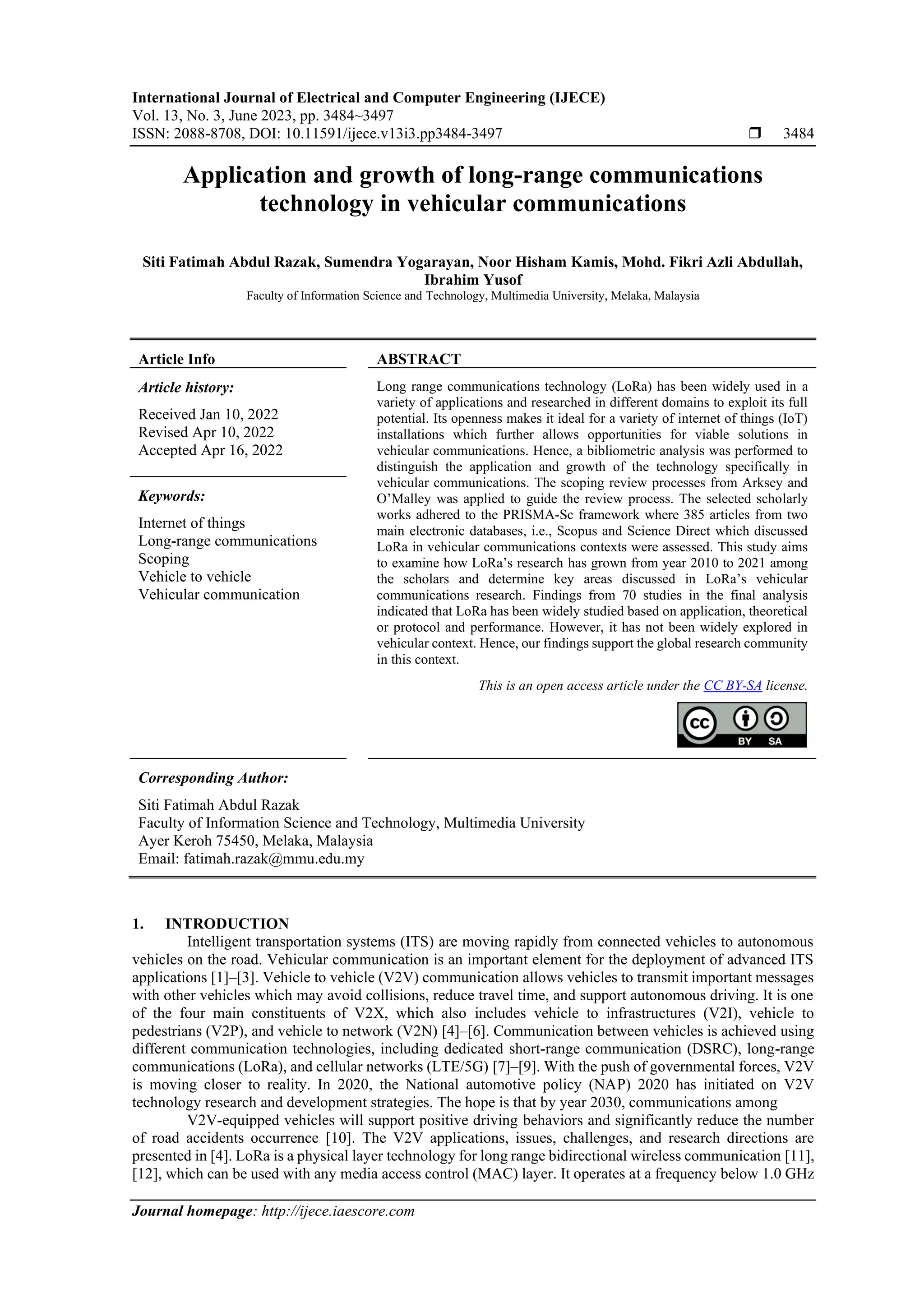 Application and growth of long-range communications technology in ...