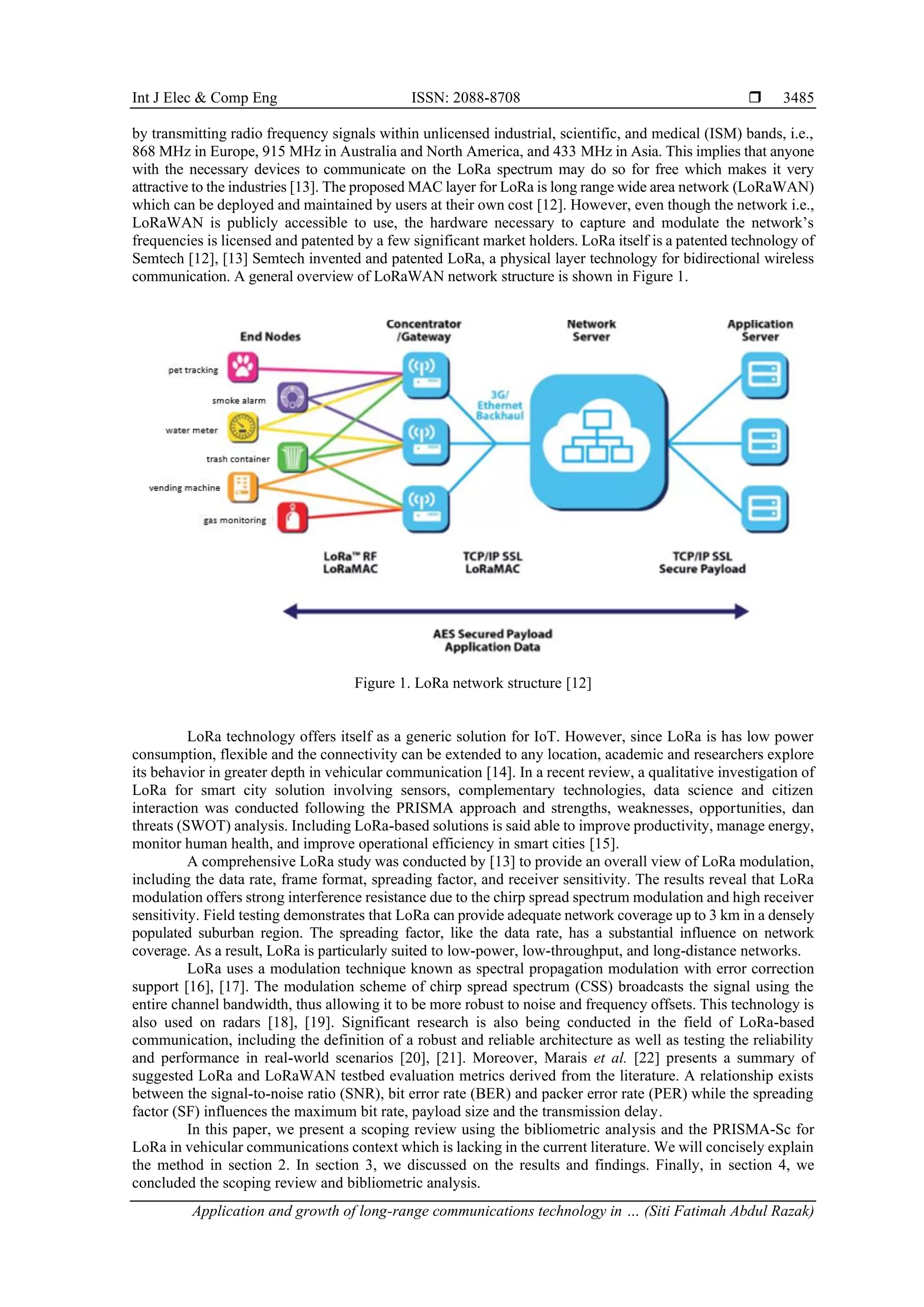 Application and growth of long-range communications technology in vehicular communications | PDF