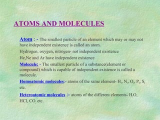 basic concepts of chemistry | PPT