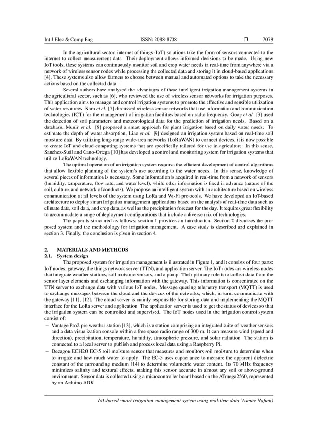 IoT-based smart irrigation management system using real-time data | PDF | Agriculture | Industries