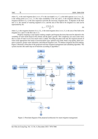 IoT-based smart irrigation management system using real-time data | PDF | Agriculture | Industries