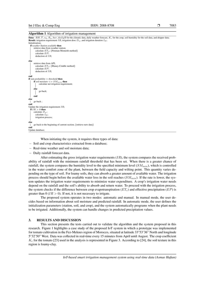IoT-based smart irrigation management system using real-time data | PDF ...
