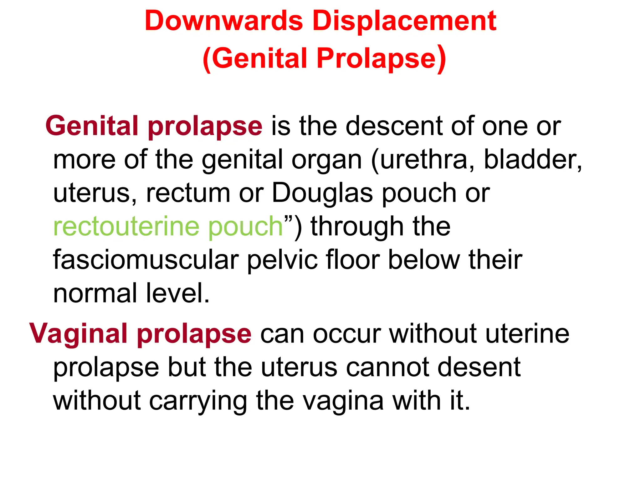 107486_genital prolapse.ppt gynaecological nursing | PPT | Pregnancy | Reproductive Health