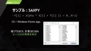 1075: .NETからCUDAを使うひとつの方法 | PDF | Programming Languages | Computing