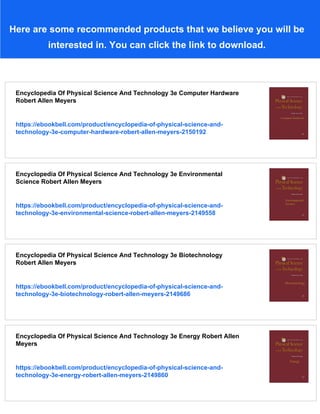 Encyclopedia Of Physical Science And Technology 3e Computer Software ...