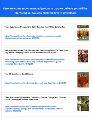 Trees Eyewitness Companions Colin Ridsdale John White Carol Usher | PDF