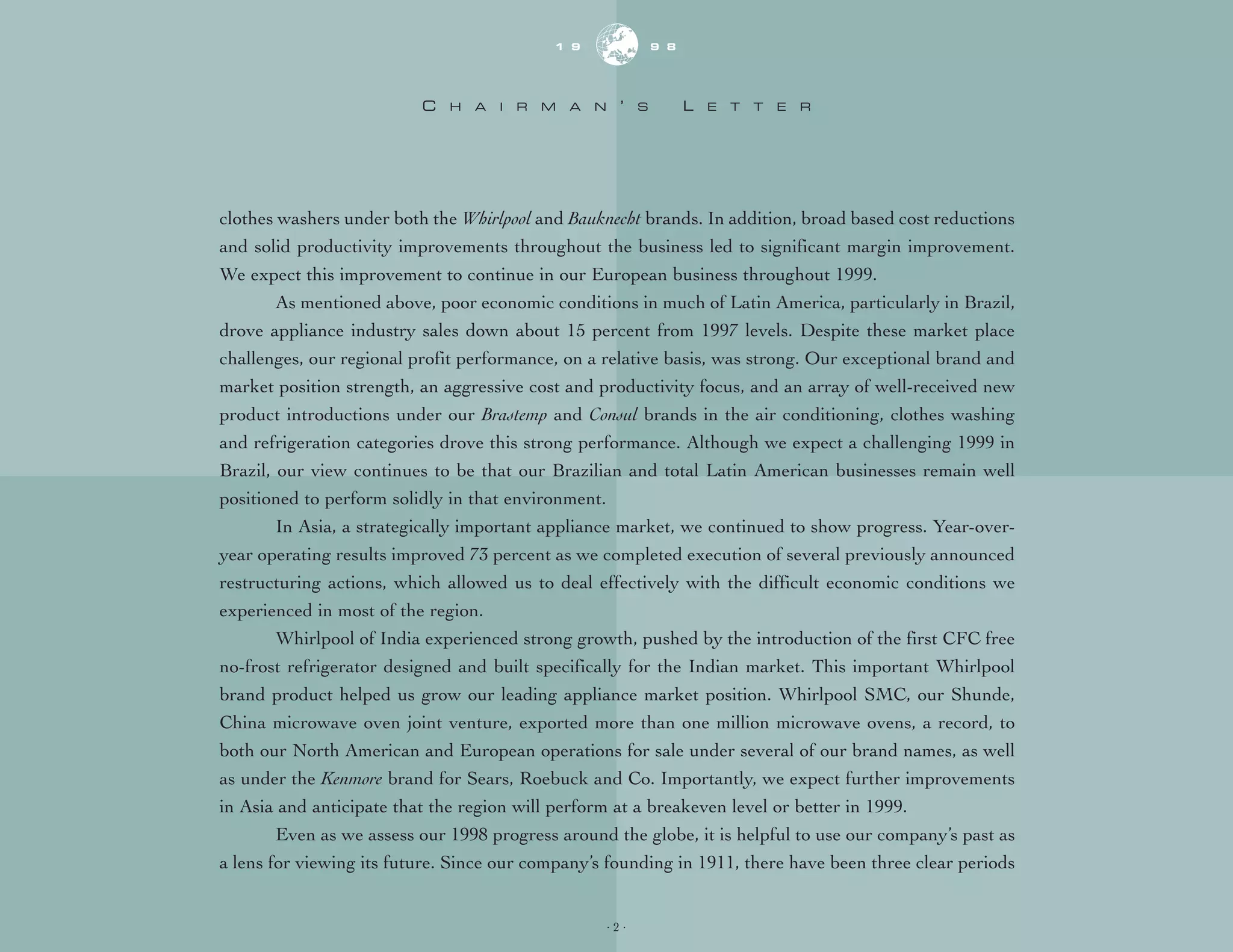 whirlpool Annual Report1998 | PDF