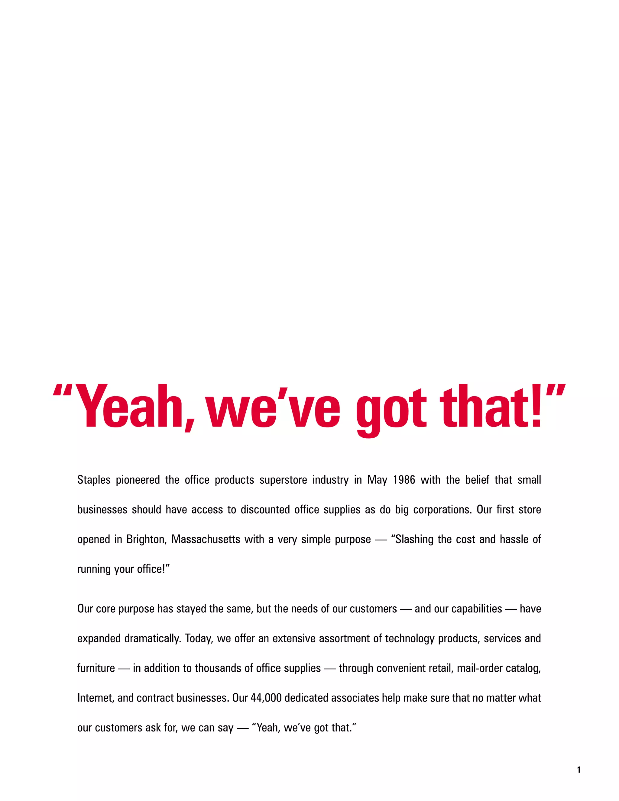 staples Annual Report 1998 | PDF