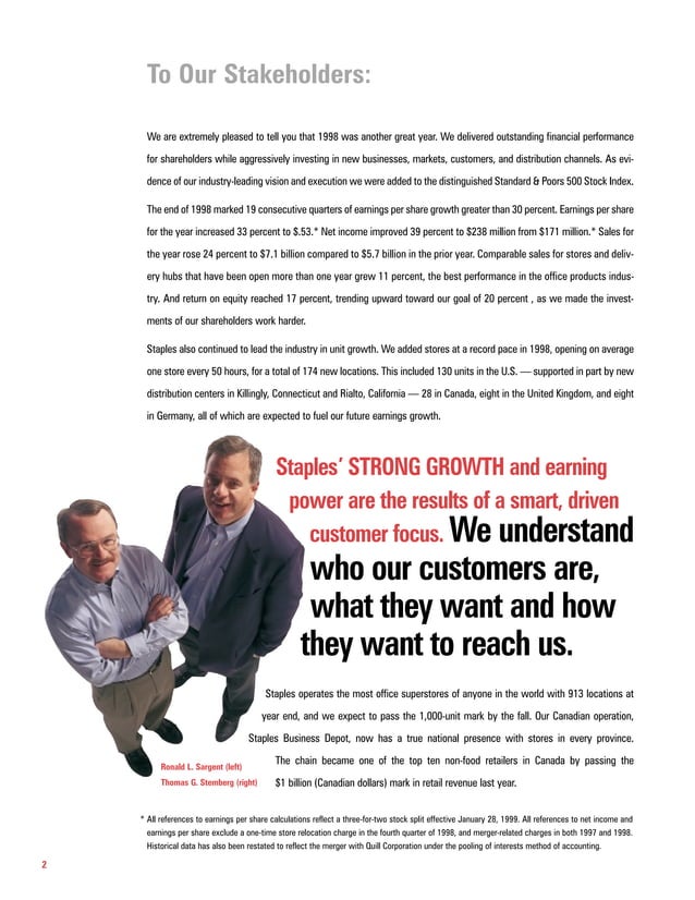 staples Annual Report 1998 | PDF