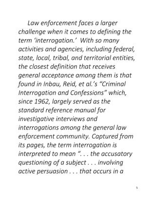A Case for Redefining the Term Interrogation | PDF