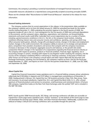 capital one Printer Friendly Version of the Press Release | PDF
