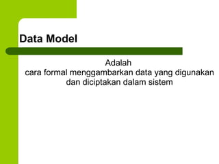 Data Modelling | PPT