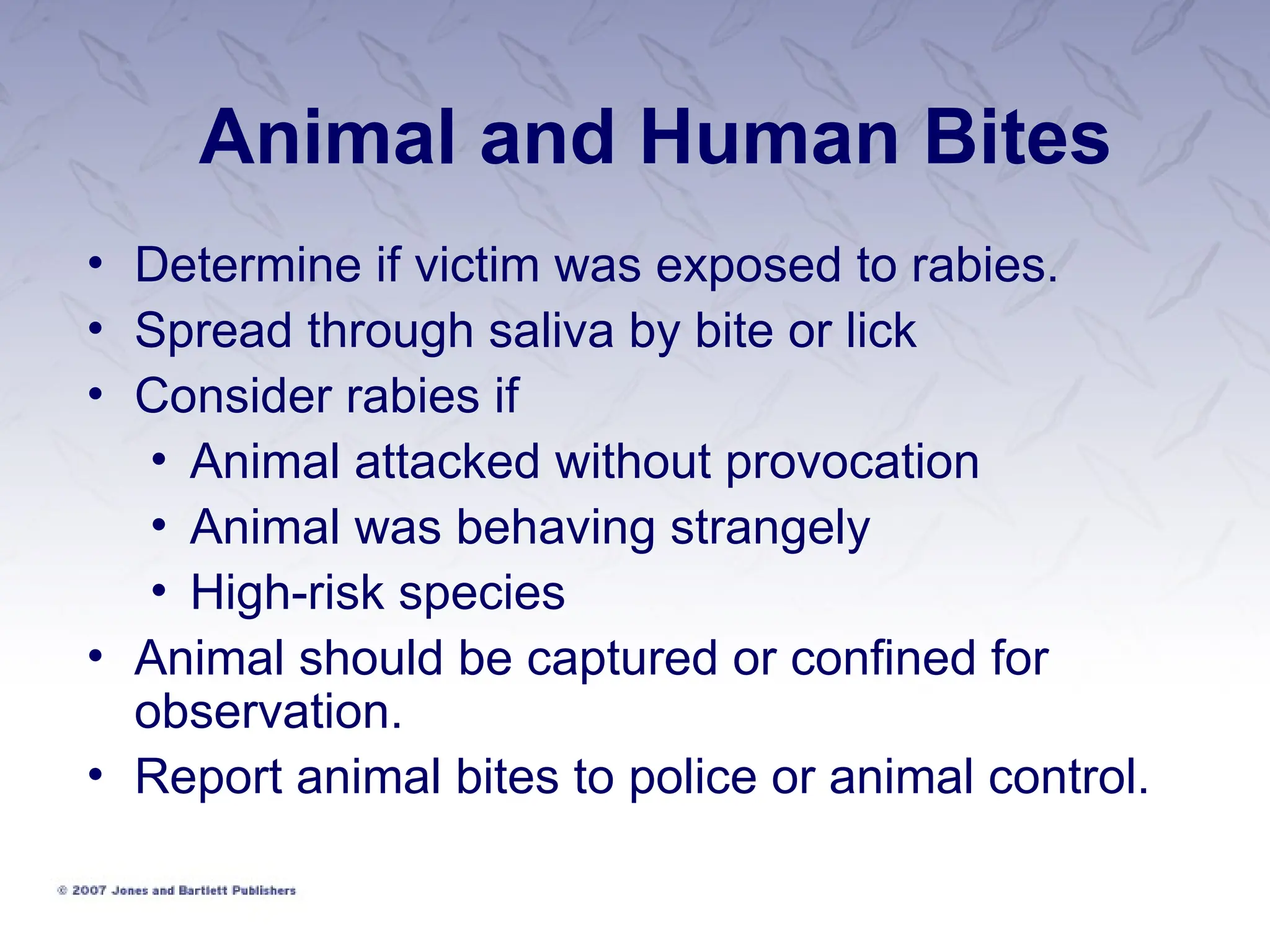 Animal and Human Bites WITH bITE INVESTIGATIONS | PPT