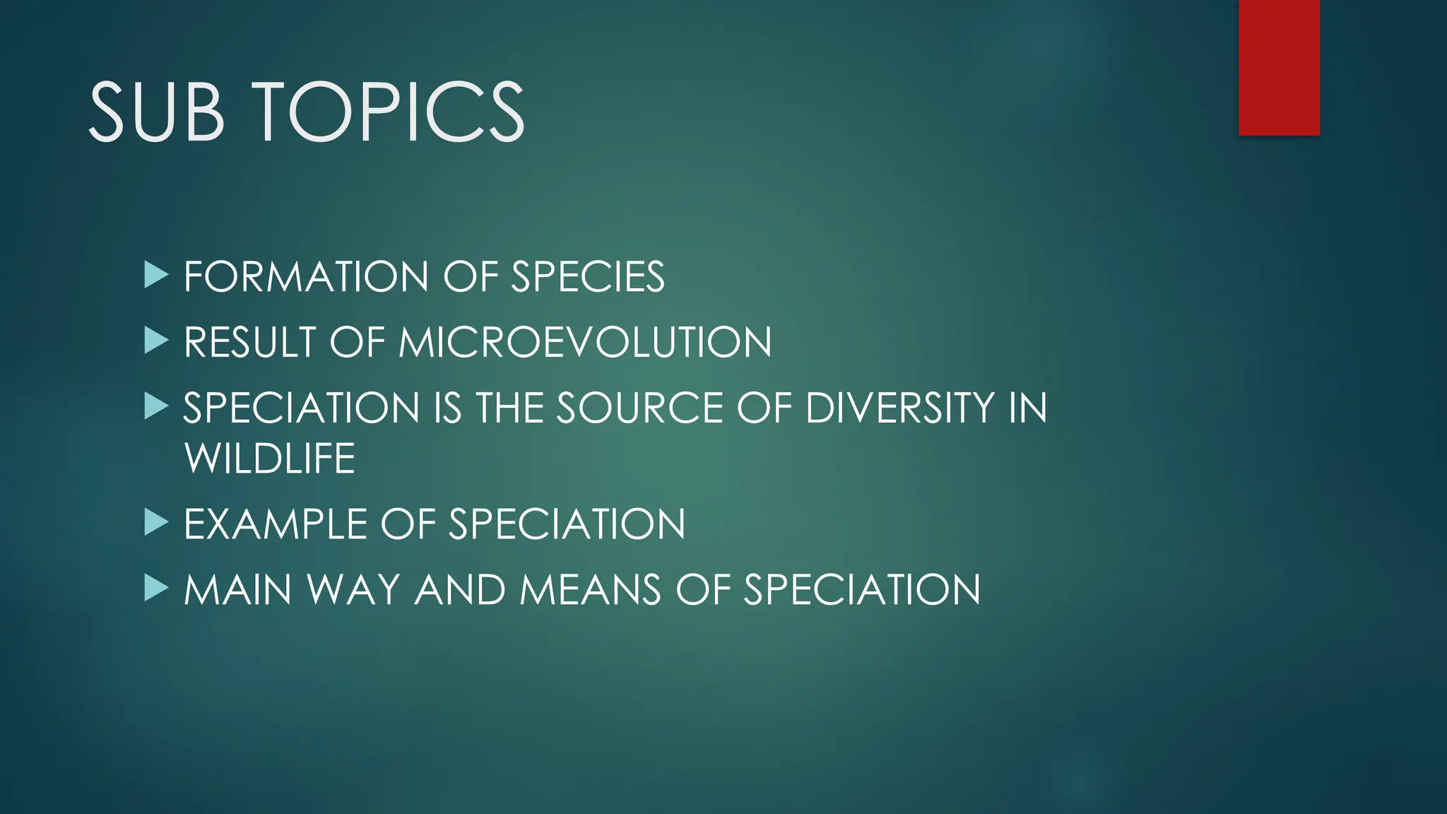 Speciation and speciation types and mechanics | PPT