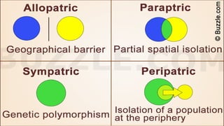 Speciation and speciation types and mechanics | PPT | Geography | Science