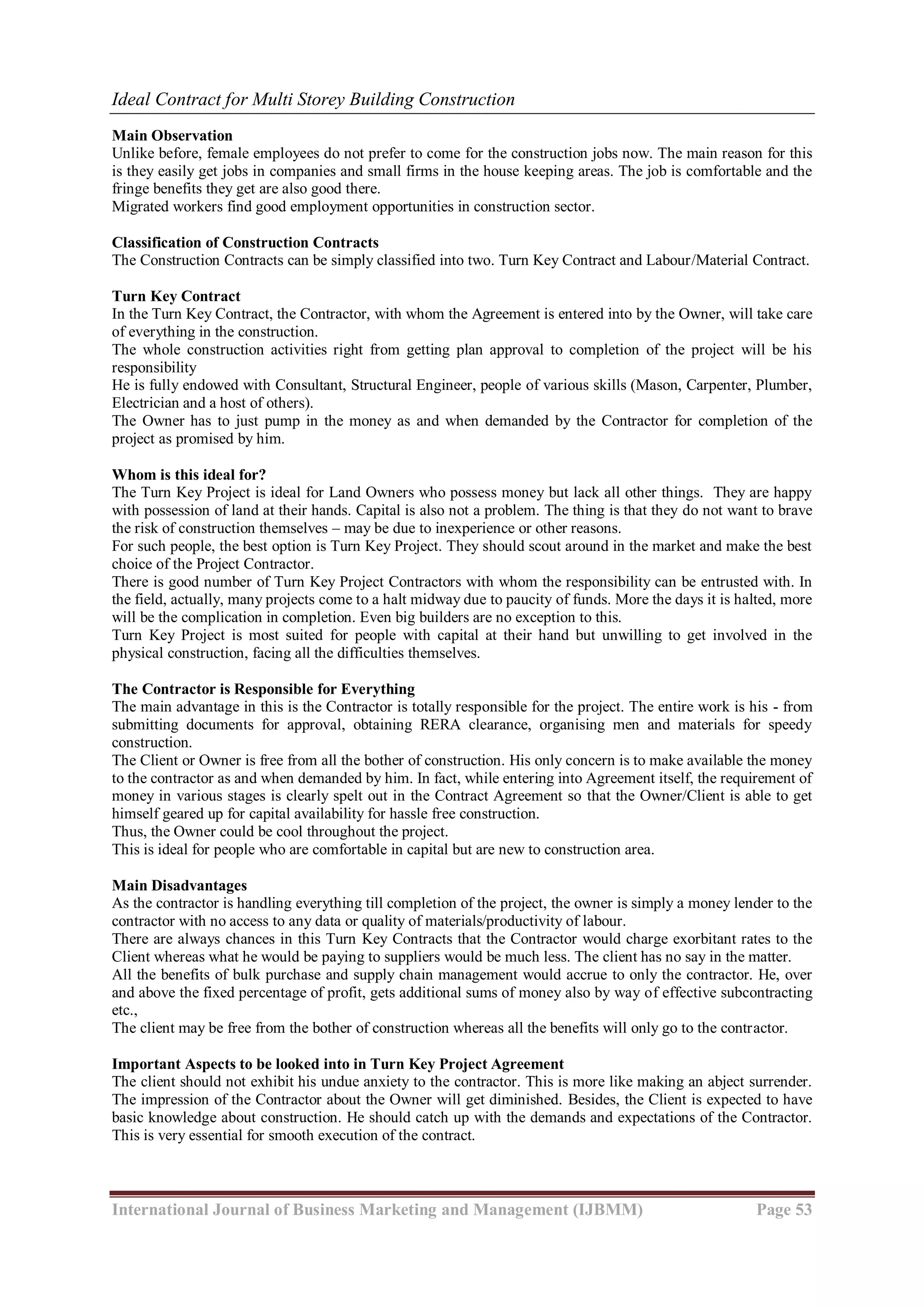 Ideal Contract for Multi Storey Building Construction | PDF