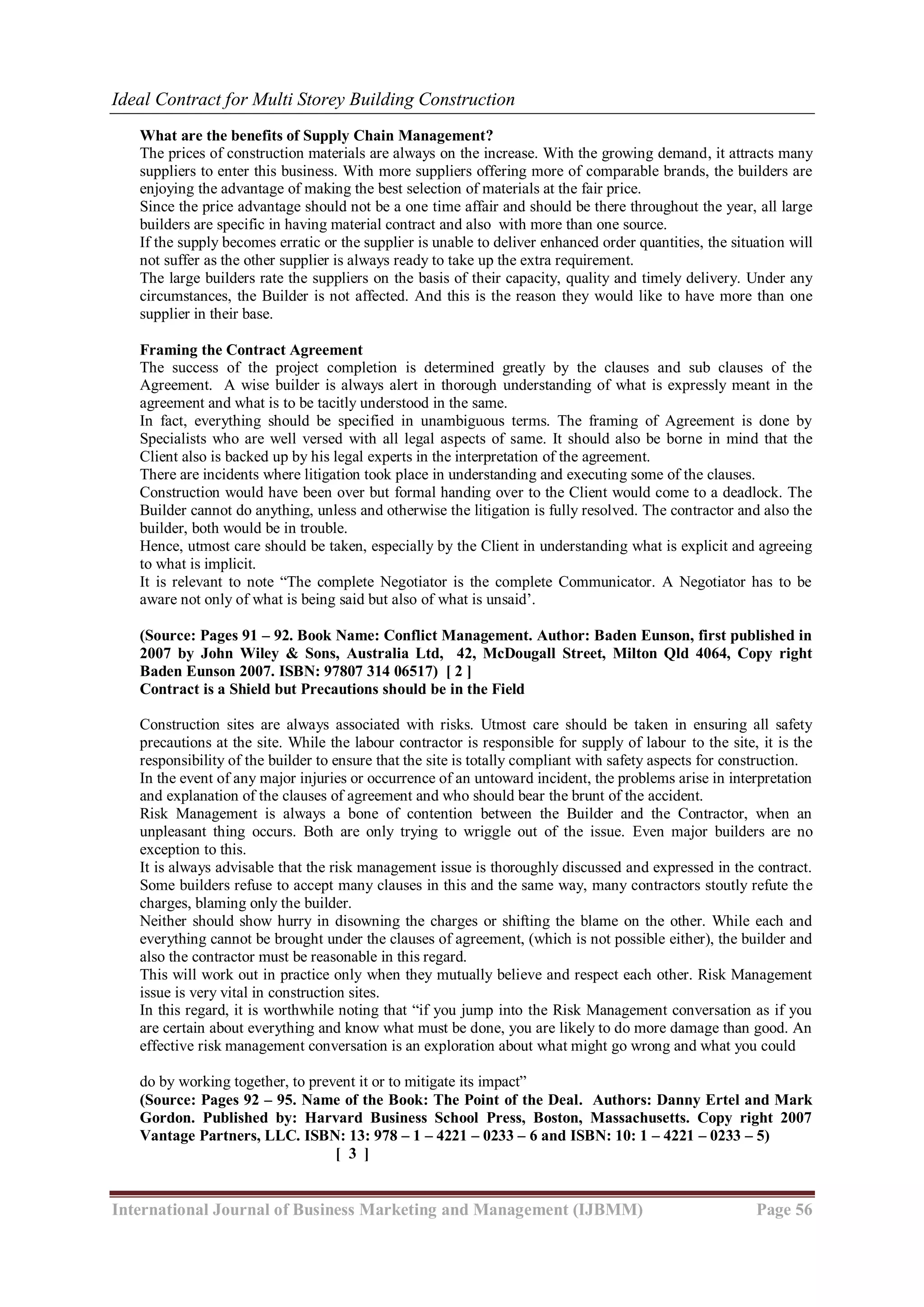 Ideal Contract for Multi Storey Building Construction | PDF