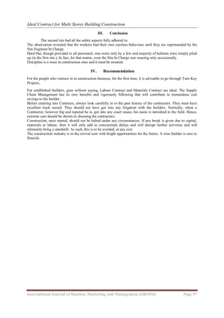 Ideal Contract for Multi Storey Building Construction | PDF