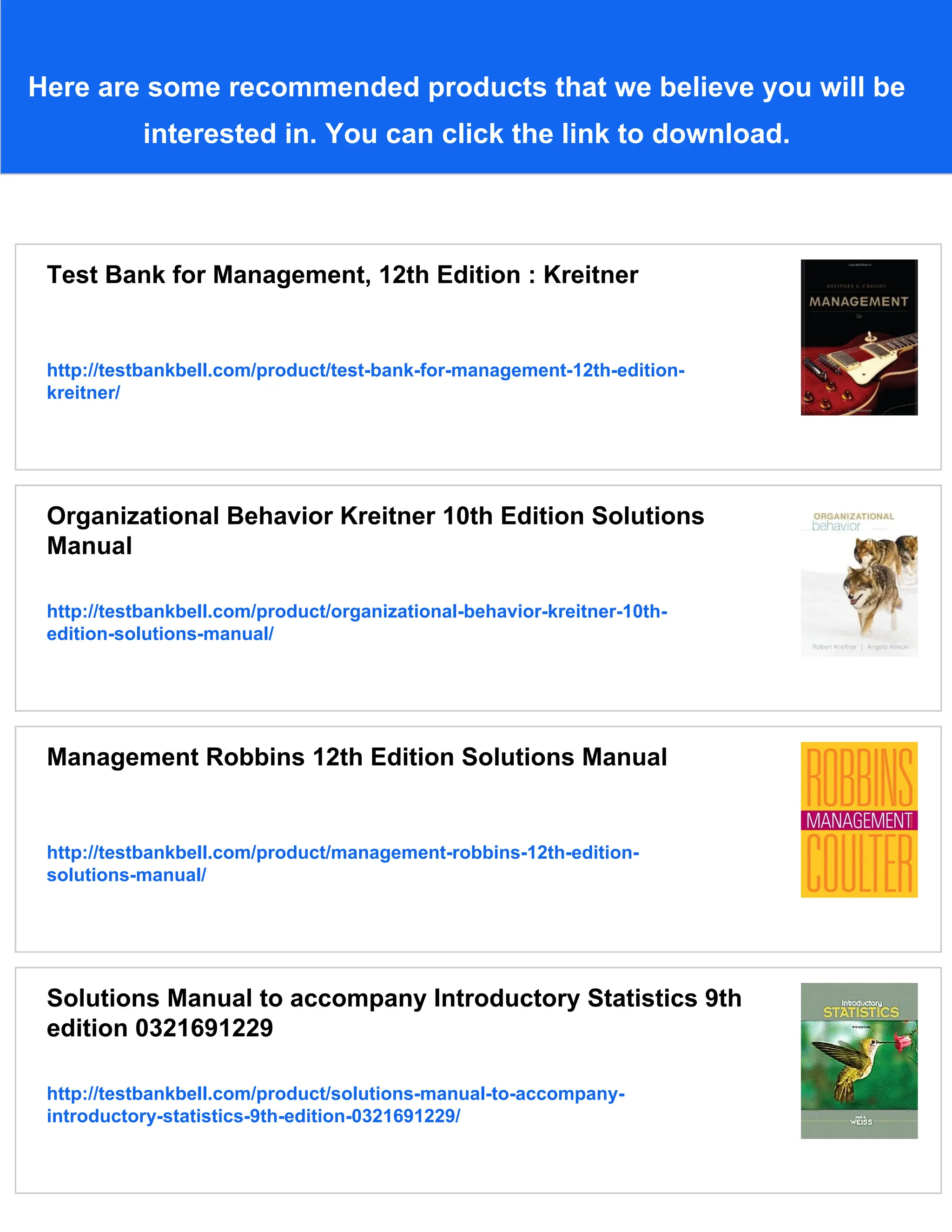 Management 12th Edition Kreitner Solutions Manual | PDF